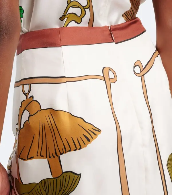 Dorothee Schumacher Cosmic Funghi Printed Silk Twill Wrap Skirt