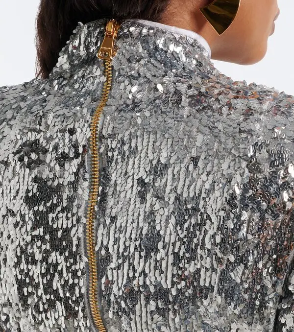 Balmain Sequined Mini Dress