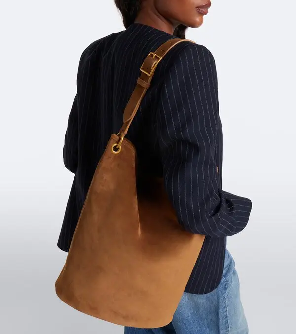 NILI LOTAN Cooper Medium Suede Shoulder Bag
