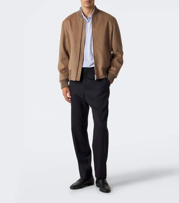 LARDINI Striped Cotton Poplin Shirt