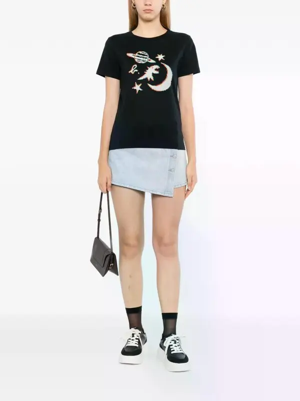 AGNES B. Graphic-print T-shirt - Black