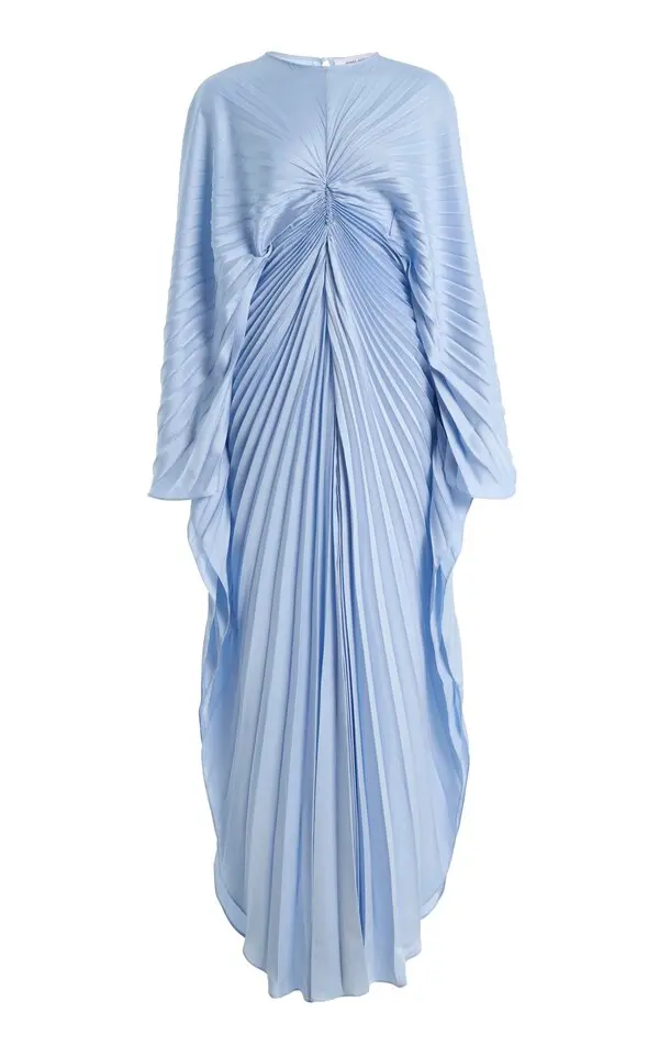 GEORGIA HARDINGE Fractal Metallic Chiffon Kaftan - Blue
