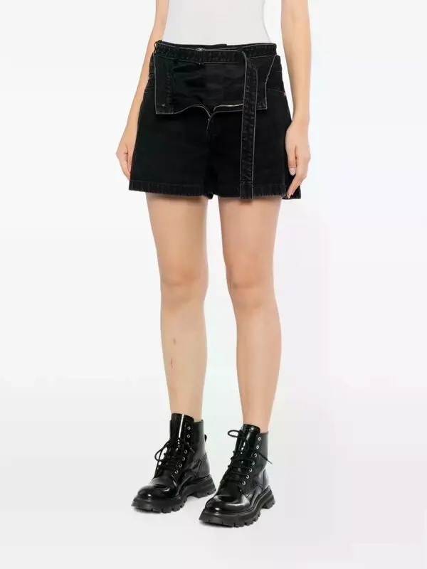 Sacai Belted Denim Shorts