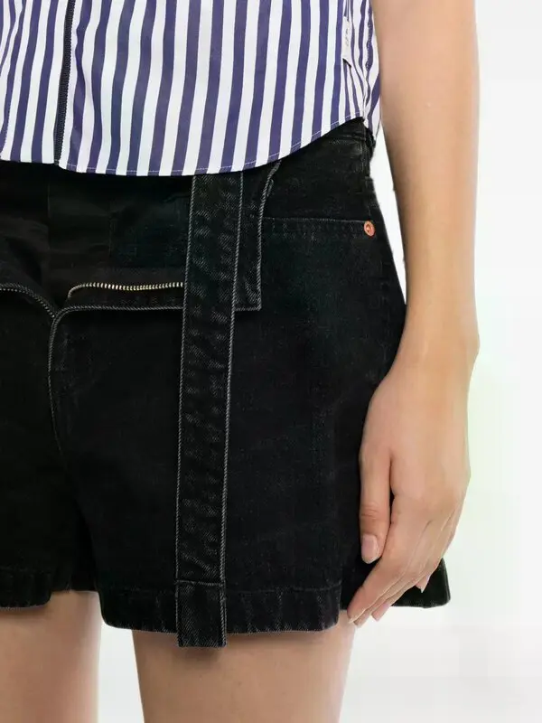Sacai Belted Denim Shorts