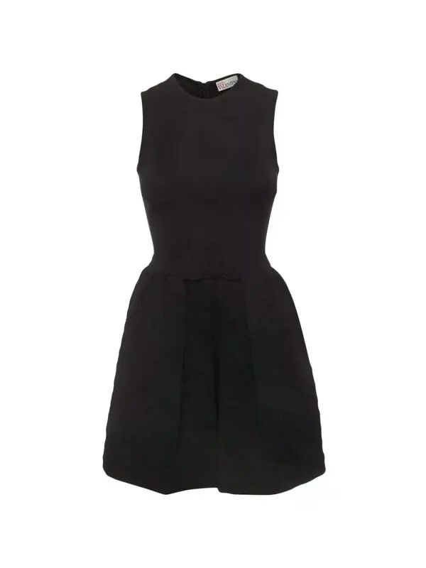 Red Valentino Polka-dot Jacquard Mini Dress - Black