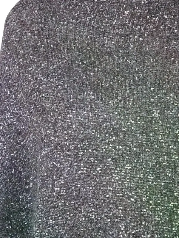 D.exterior Sequin Embellished Knitted Poncho