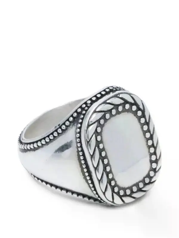MAISON MARGIELA Burnished-effect Signet Ring - Silver