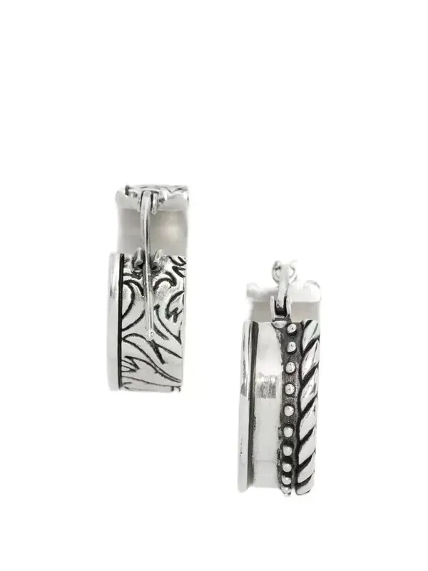 MAISON MARGIELA Tone Engraved Hoop Earrings