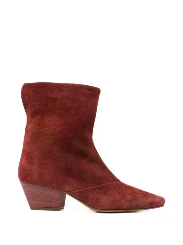FORTE_FORTE Suede Pointed-toe Ankle Boots