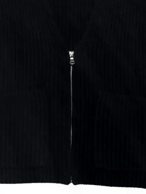 Christian Wijnants Kavari Ribbed-knit Zip-up Cardigan - Blue