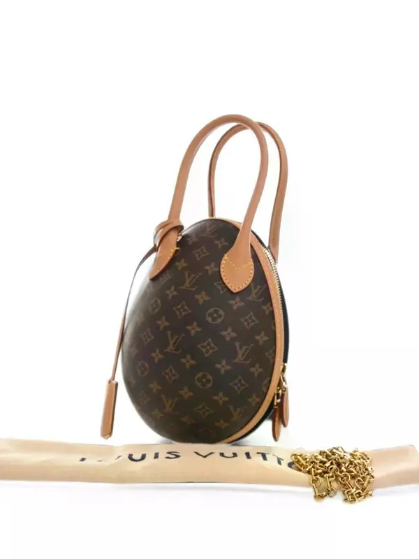 LOUIS VUITTON 2021-2026 Monogram And Calfskin Egg Bag Satchel