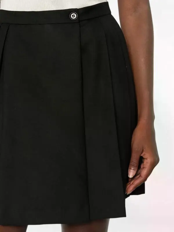 I BLUES Pleated Wrap Mini Skirt