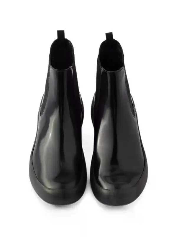 Prada Brushed Leather Chelsea Boots