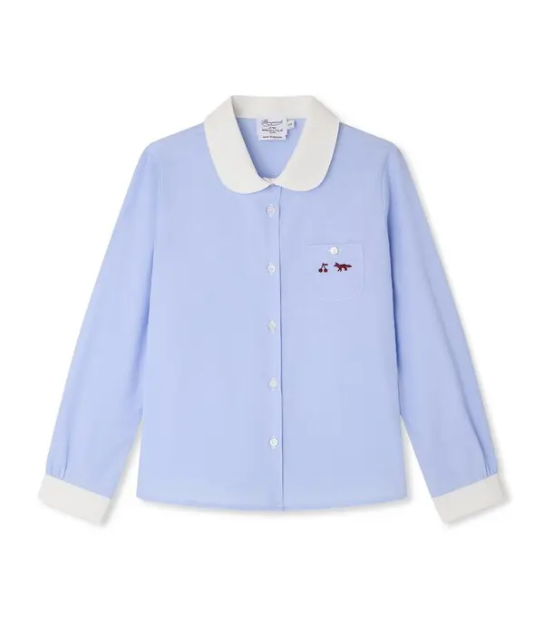 Bonpoint X Maison Kitsuné Embroidered Cotton Shirt