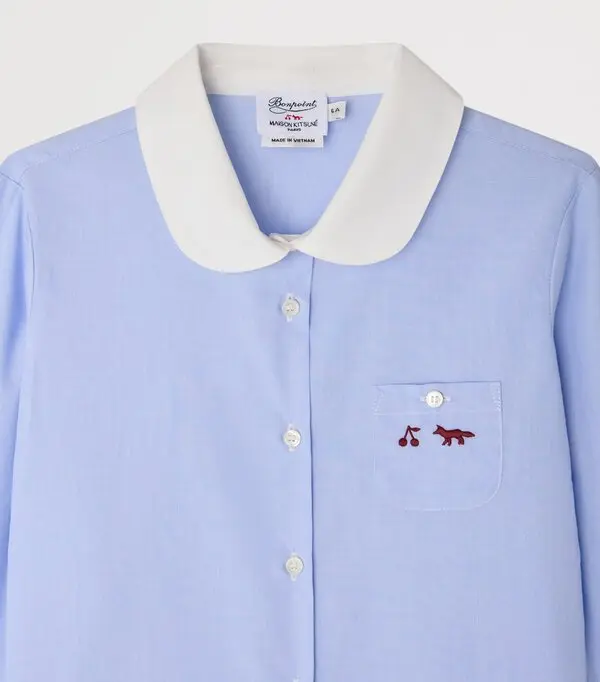 Bonpoint X Maison Kitsuné Embroidered Cotton Shirt