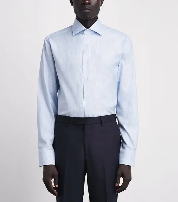 Canali Cotton Micro-stripe Shirt