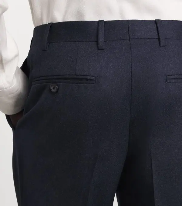Canali Wool Slim Tailored Trousers