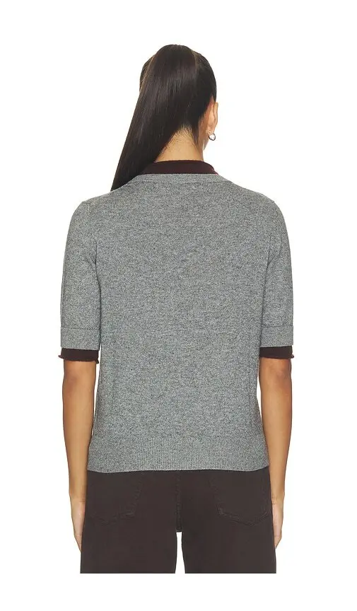 ELODIE THE LABEL Sloane Contrast Crew Neck Sweater