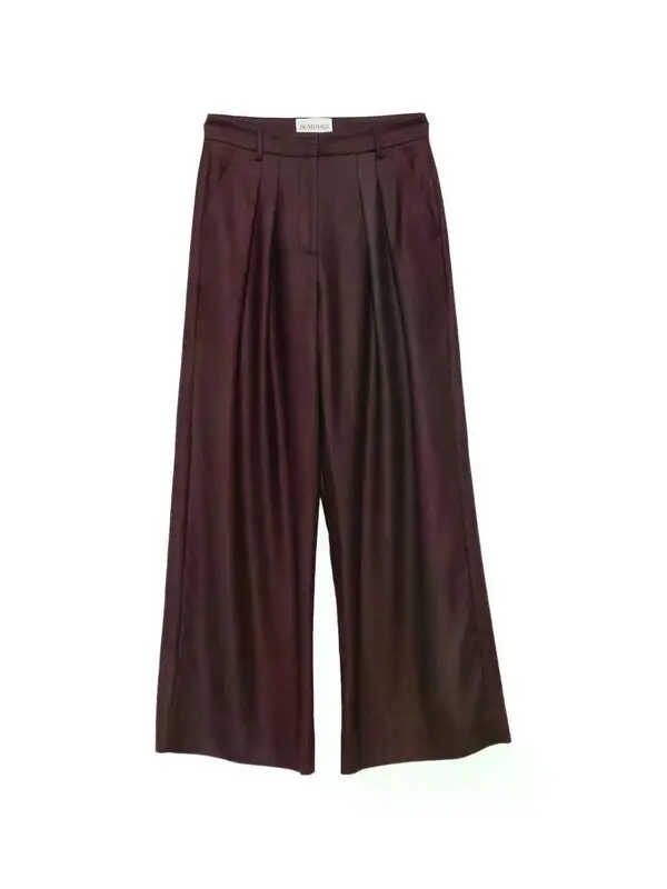 Eric Bompard Pleated Twill Palazzo Pants