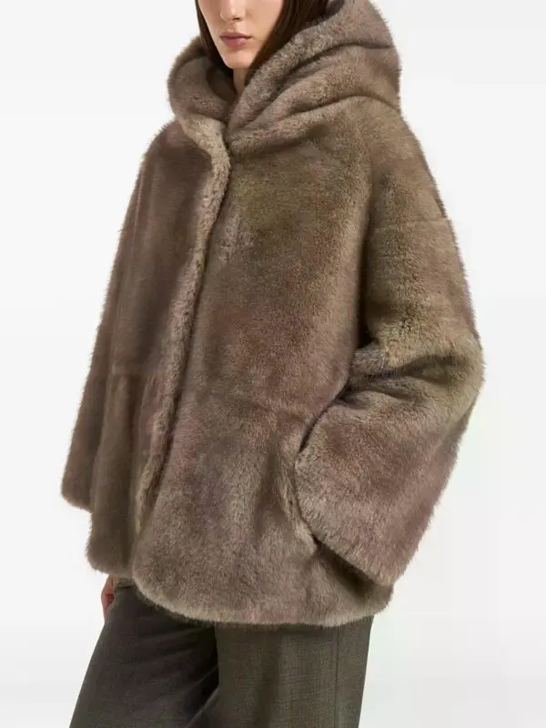 BULLY Hooded Shearling Coat