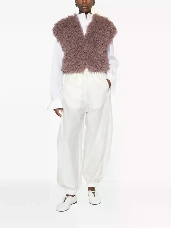 Liu Jo Faux Fur Sleeveless Cropped Jacket