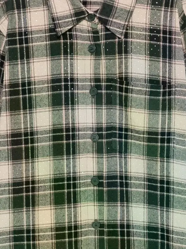 P.a.r.o.s.h Check Rhinestone Embellished Shirt