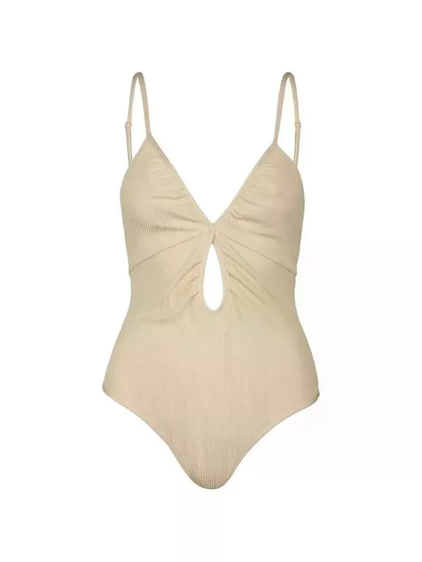 Johanna Ortiz Sundown Dust Cut-out Swimsuit - Neutrals