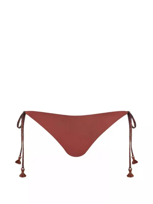 Johanna Ortiz Sagrado Paisley-print Bikini Bottoms - Brown