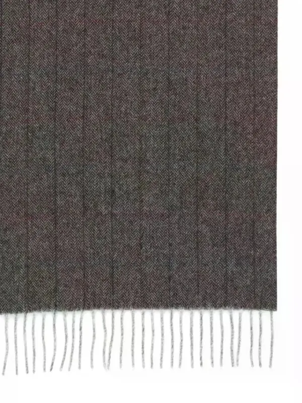 GRAN SASSO Herringbone Check Scarf