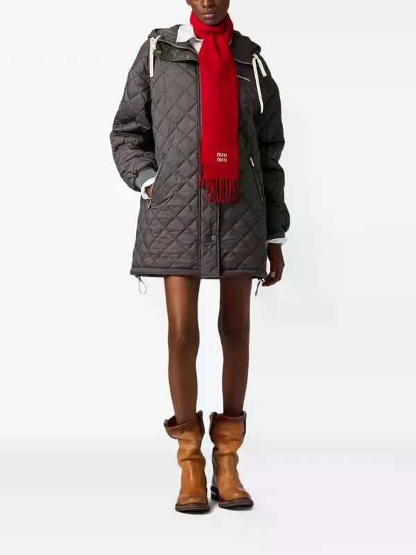 Miu Miu Quilted Technical Pongé Down Jacket