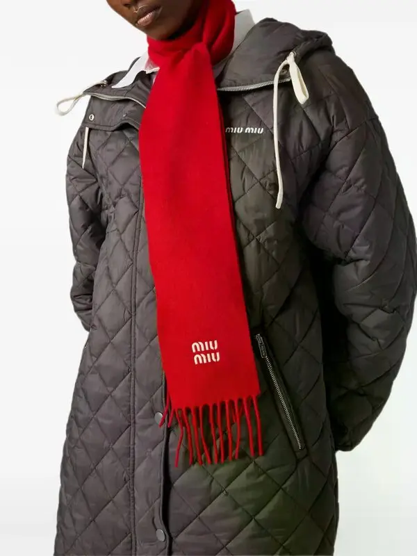 Miu Miu Quilted Technical Pongé Down Jacket