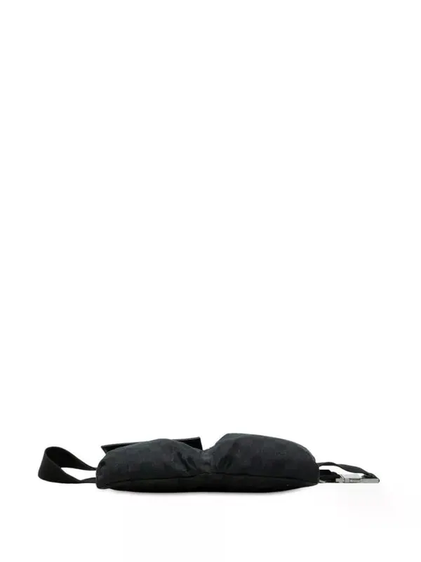 Gucci Gg Canvas Double Pocket Belt Bag - Black