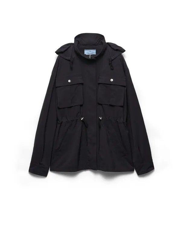 Prada Technical Fabric Parka With Hood