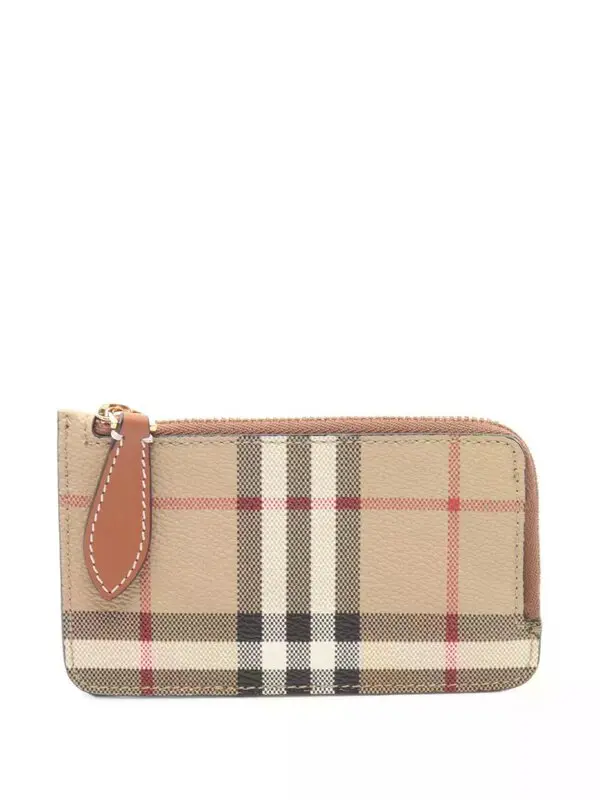Burberry 2020s Vintage Check Card Case - Neutrals