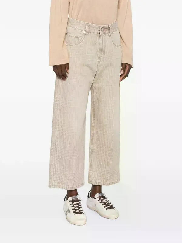 Brunello Cucinelli Prince Of Wales Check Jeans