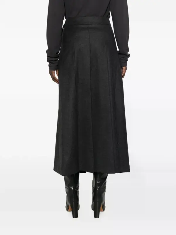 P.a.r.o.s.h Pleated Buckle-fastening Maxi Skirt