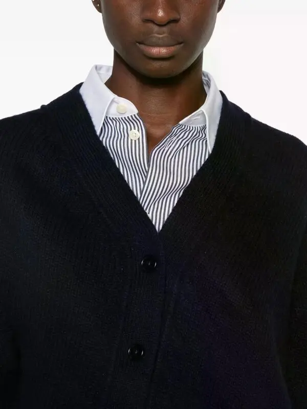 JIL SANDER Asymmetric Ribbed-knit Cardigan