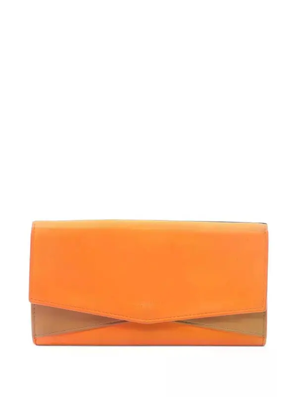 Bottega Veneta 2000s Bi-fold Long Wallet - Orange