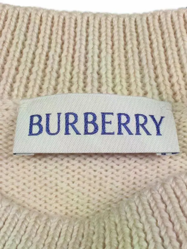 Burberry Logo Patch Crew Neck Sweater