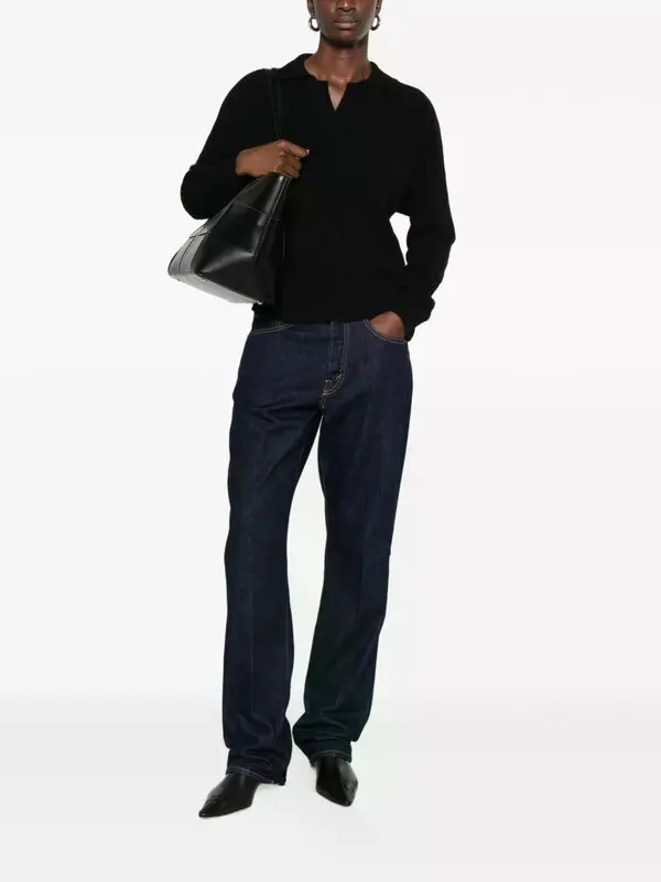PUROTATTO Cable-knit Long-sleeve Sweater