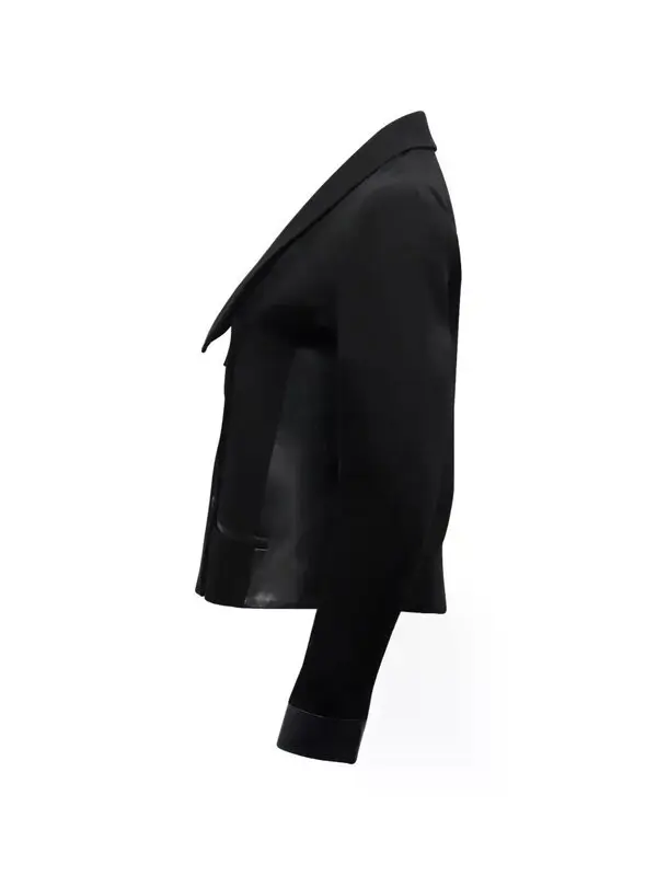 Diane Von Furstenberg Leather-trimmed Double-breasted Blazer
