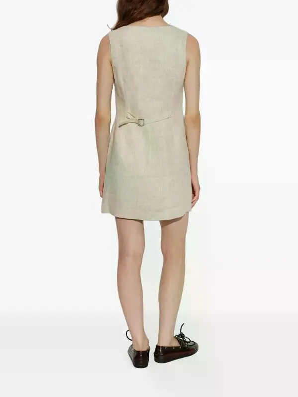 Posse Emma Linen Button-down Mini Dress