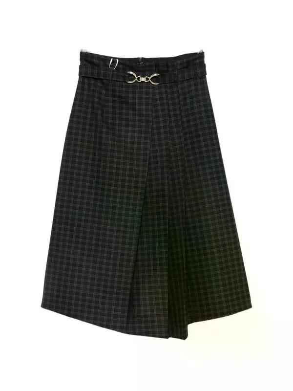 I BLUES Tartan Pleated Skirt
