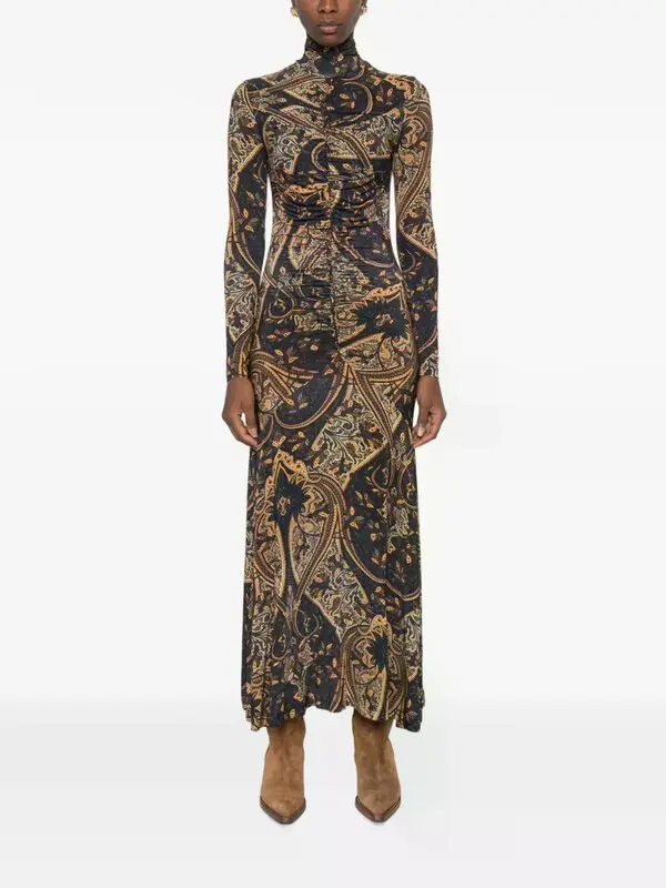 Ulla Johnson Ida Paisley-print Ruched Maxi Dress