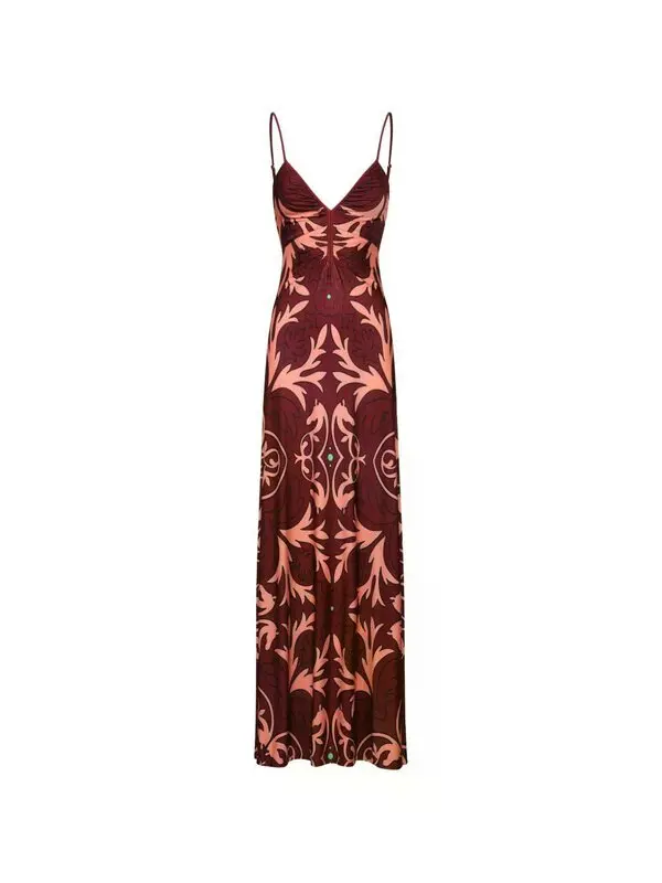 Johanna Ortiz Nuestra Tierra Maxi Dress - Red
