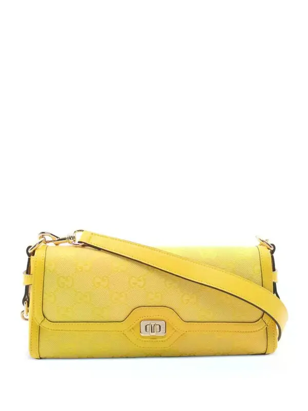 Gucci 2010s Luce Gg Canvas Shoulder Bag - Yellow