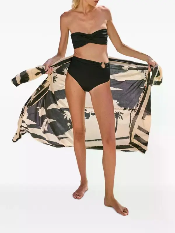 Johanna Ortiz High-waisted Bikini Bottoms With Ring Detail - Black