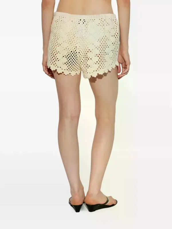 Posse Saskia Crochet-knit Shorts