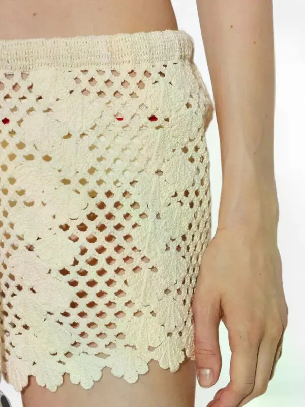 Posse Saskia Crochet-knit Shorts