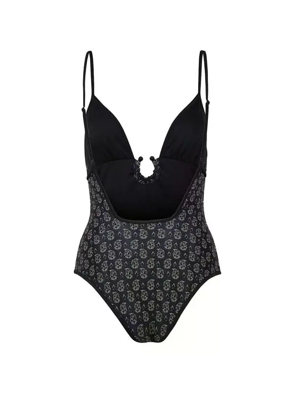 Johanna Ortiz Paisley Print V-neck Swimsuit